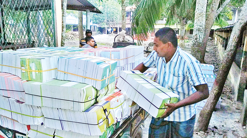 Like previous years, government has sent textbooks for distribution ...