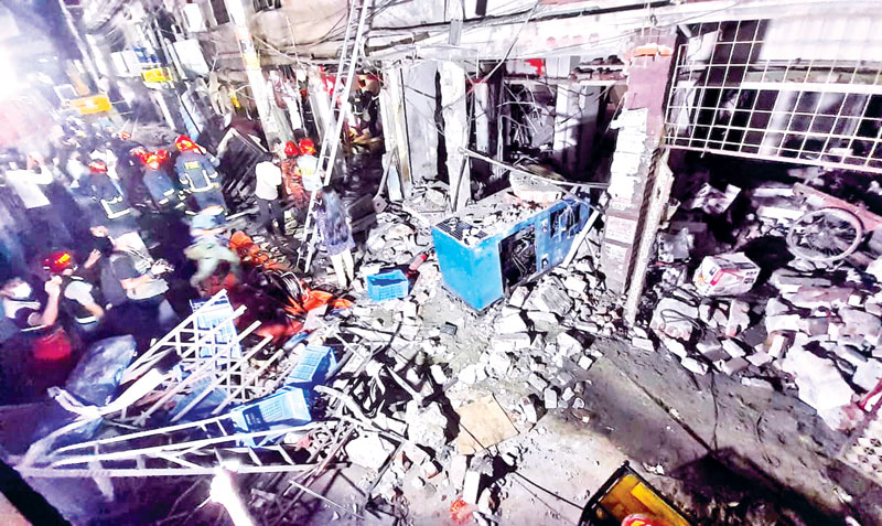 Massive blast in city kills three, injures 50 others