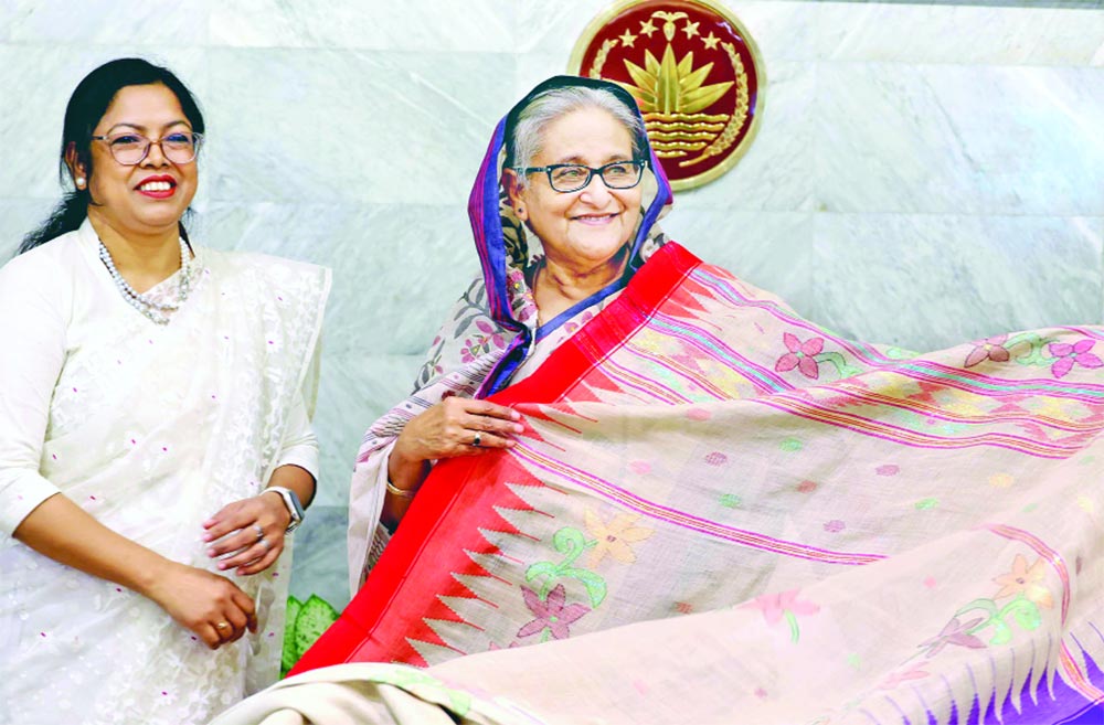 Kalabati sarees made from banana plant fibre gifted to PM