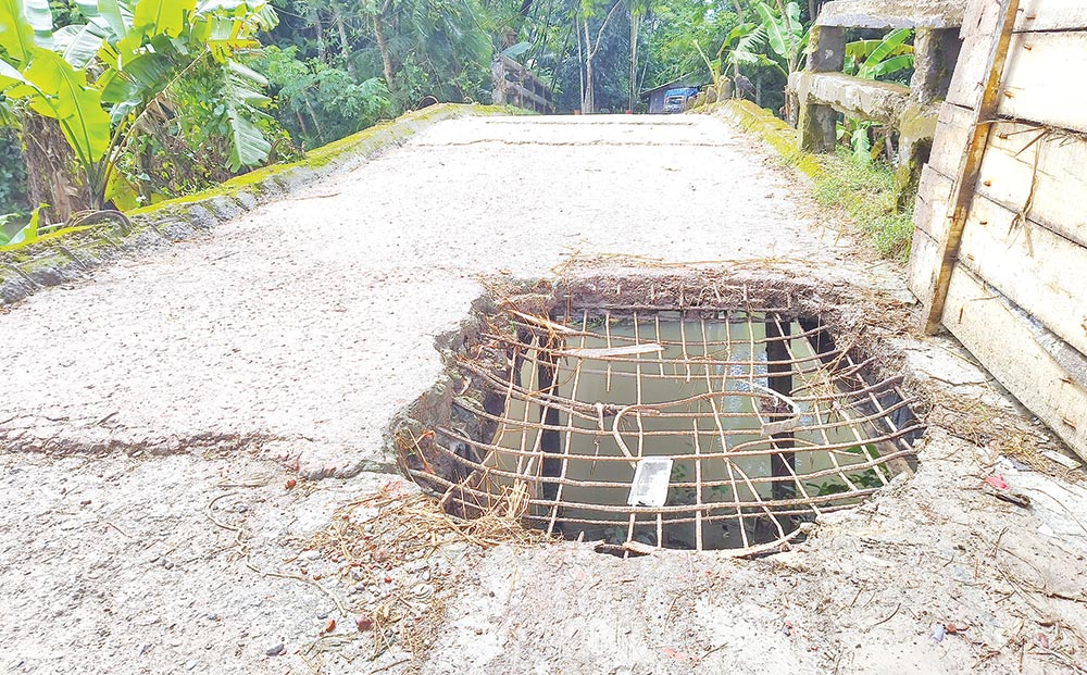 Bridge turns risky at Amtali