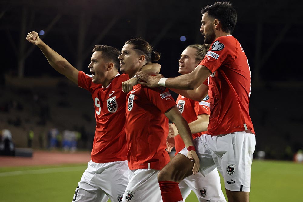 Austria beat Azerbaijan to qualify for Euro 2024