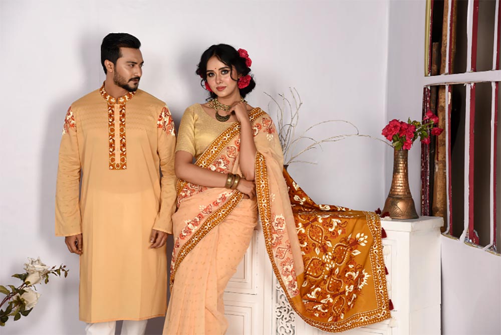 Durga Puja clothing with creative designs