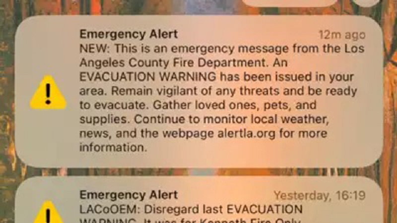 Los Angeles apologises over fire evacuation false alarms
