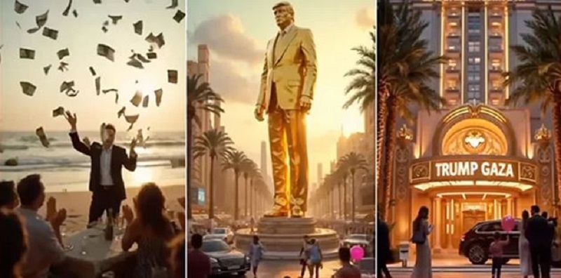 Trump shares AI video of Gaza transformed into luxury resort