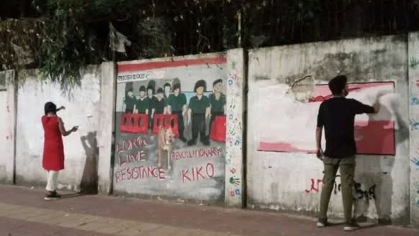 DU Chattra Union-student stand-off over erasing July graffiti