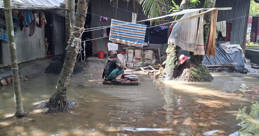 Slow drainage prolongs waterlogging woes in Noakhali