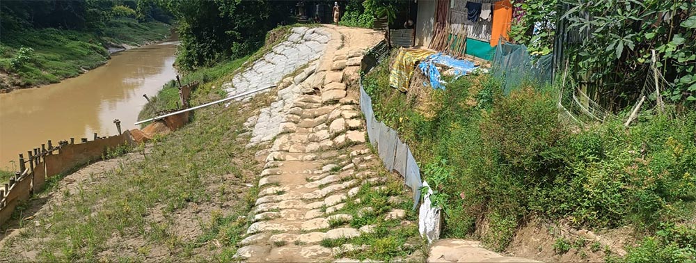 Road collapses at Lohagara just one month after repairing