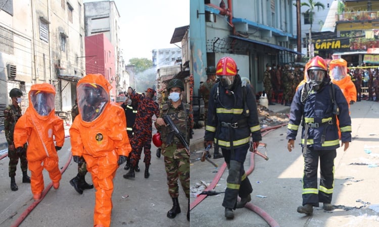 5-member Fire Service team visits Mirpur fire site