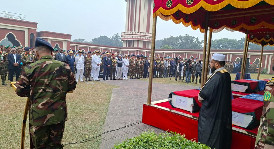 6 BD peacekeepers' janaza held, being taken to village home